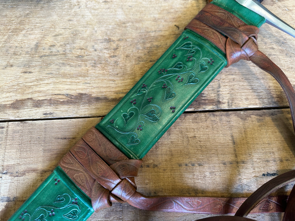 Decorated Medieval Sword Scabbard to suit an Albion Brescia Spadona ...